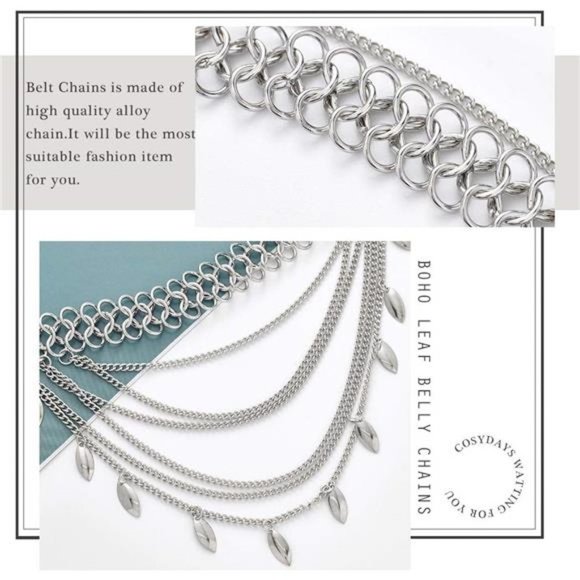 Jewelry | Belly Silver Body Chain Leaf | Poshmark